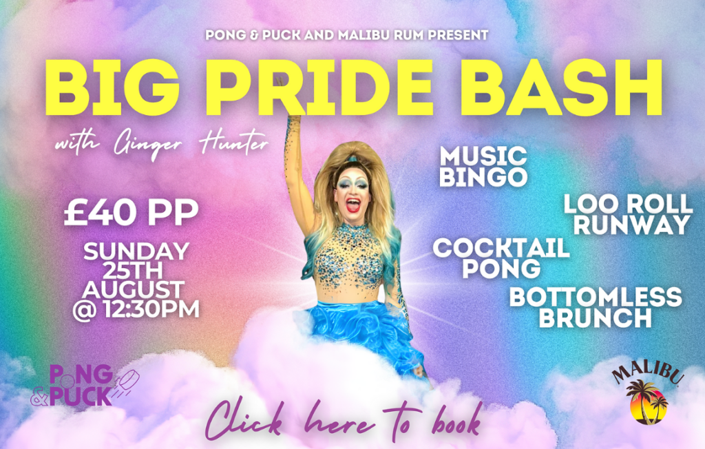 Special Bottomless Pride Brunch at Pong and Puck - Saturday 27th August