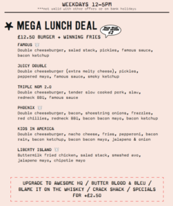 Grab at MEGA LUNCH DEAL at Almost Famous every weekday from 12-5pm ...